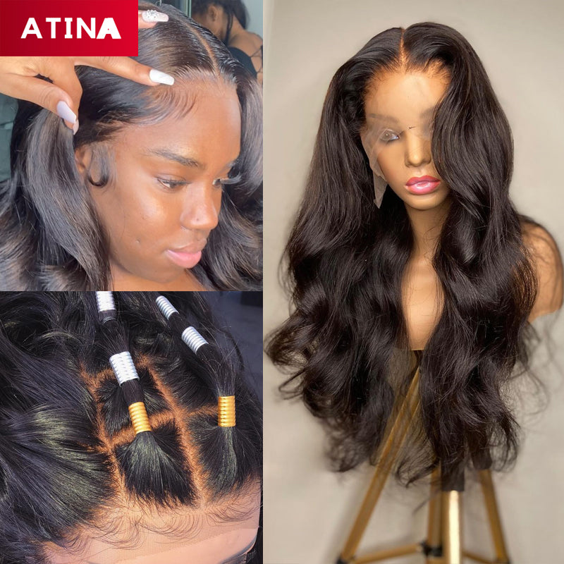 Body Wave Crystal Lace Pre Plucked Glueless 13x6 Human Hair Wigs [AF03 ...