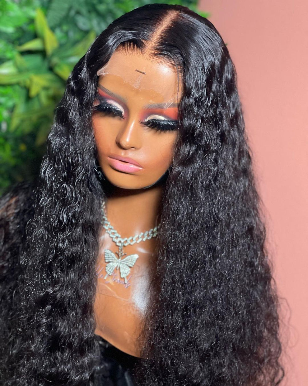 Crystal HD Lace 5X5 Closure Wig Lace Deep Curly Wave Human Hair Wig ...